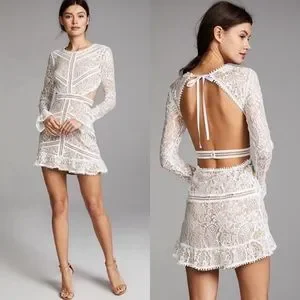 For Love And Lemons | Dresses | For Love And Lemons White Emerie Cut ...